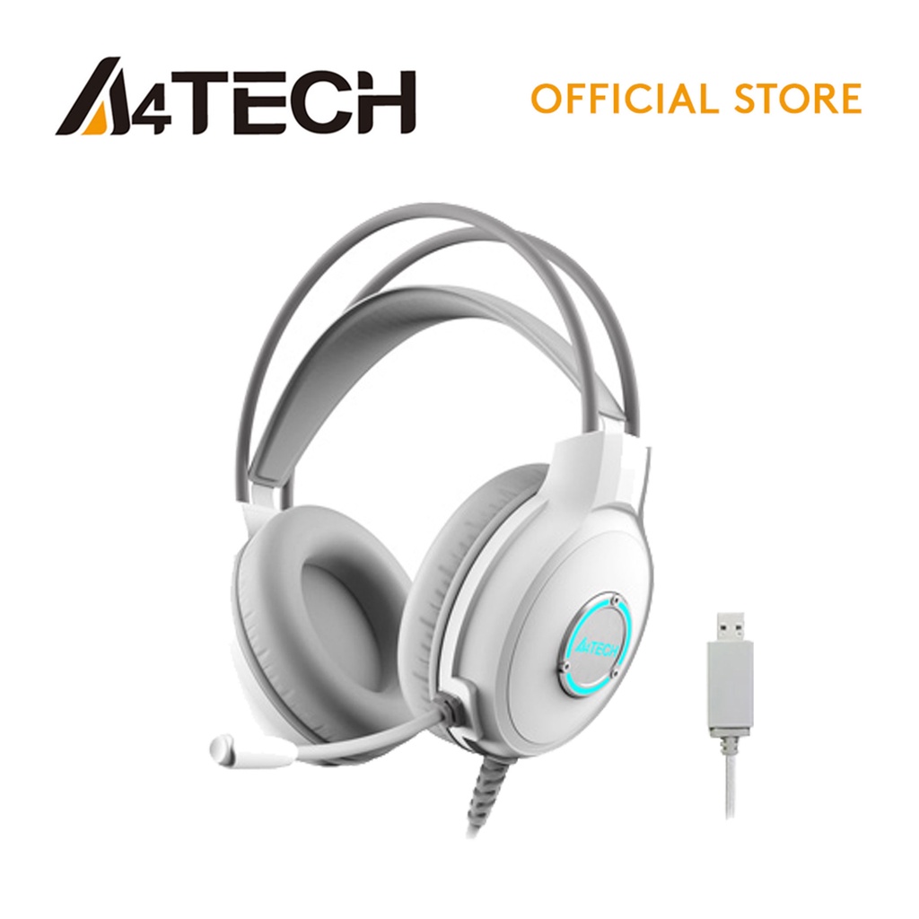 A4Tech FH300U Neon Illuminate LED Backlit Stereo Noise Canceling Wired ...