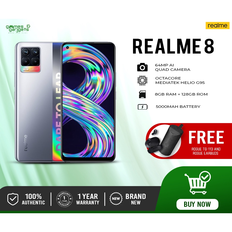 Realme 8 8GB RAM - 128GB ROM(with freebies) | Shopee Philippines