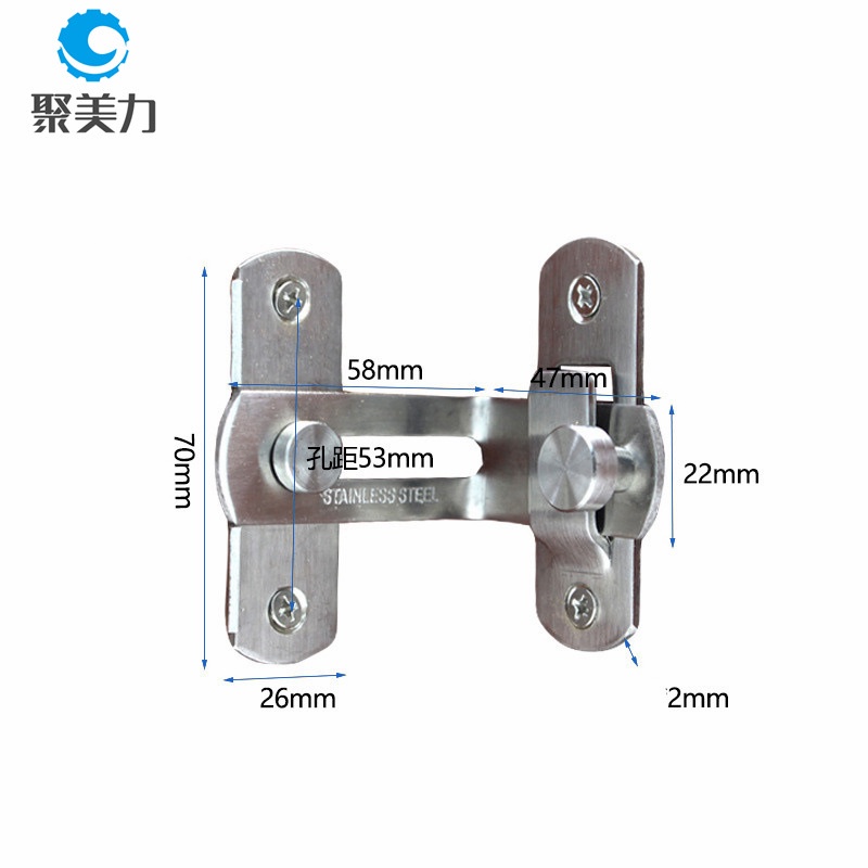 Extra Large Stainless Steel 90 Degree Door Buckle Right Angle Lock ...