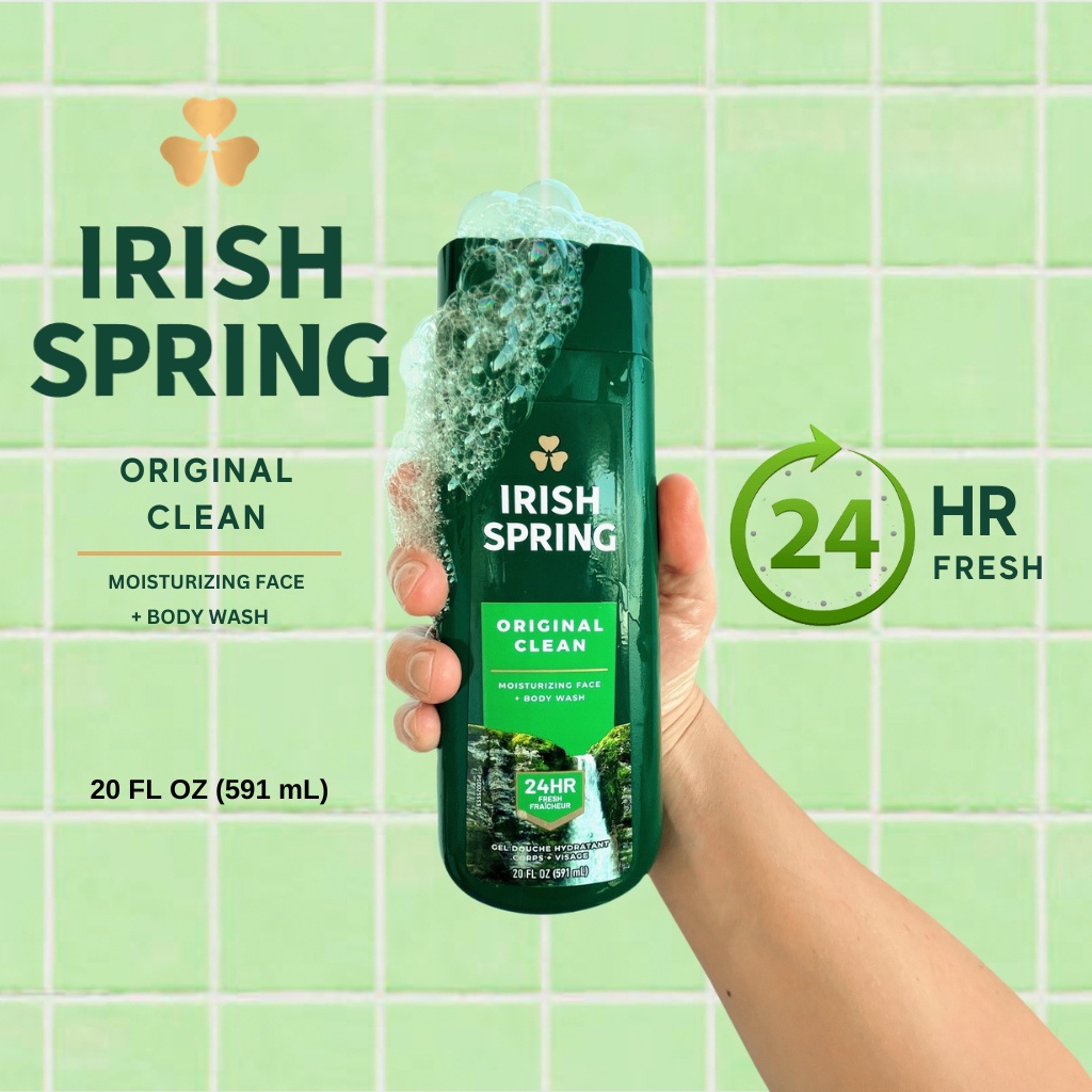 Irish Spring Body Wash 591ml | Deodorant Soap 3 Bars or 6 Bars | Shopee ...