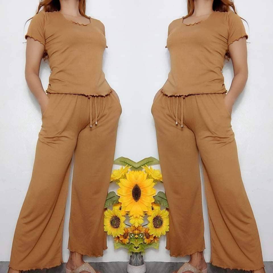 Terno Blouse & Squarepants w/ 2 Pockets Fit up to XL | Shopee Philippines