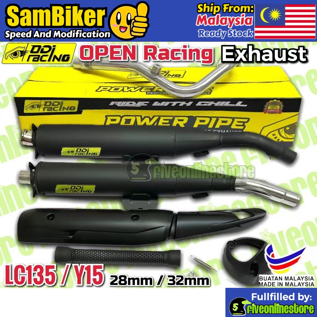 Exhaust Pipe Racing ODI 28mm 32mm Y15ZR LC135 V1 V2 V3 V4 V5 V6 V7 Cutting Y15 FREE Cover Ekzos ...