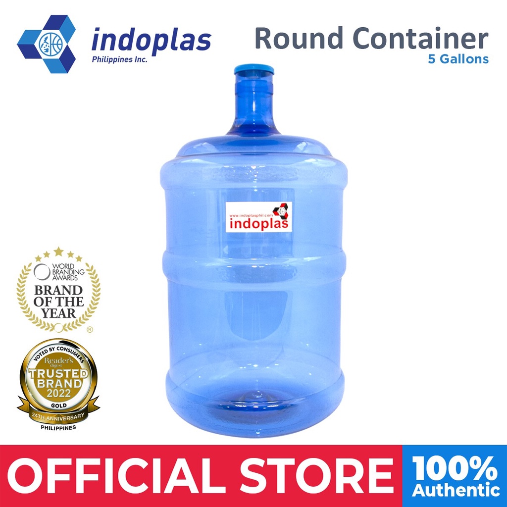 Indoplas Round Water Container 18L (Blue) (with cap) | Shopee Philippines