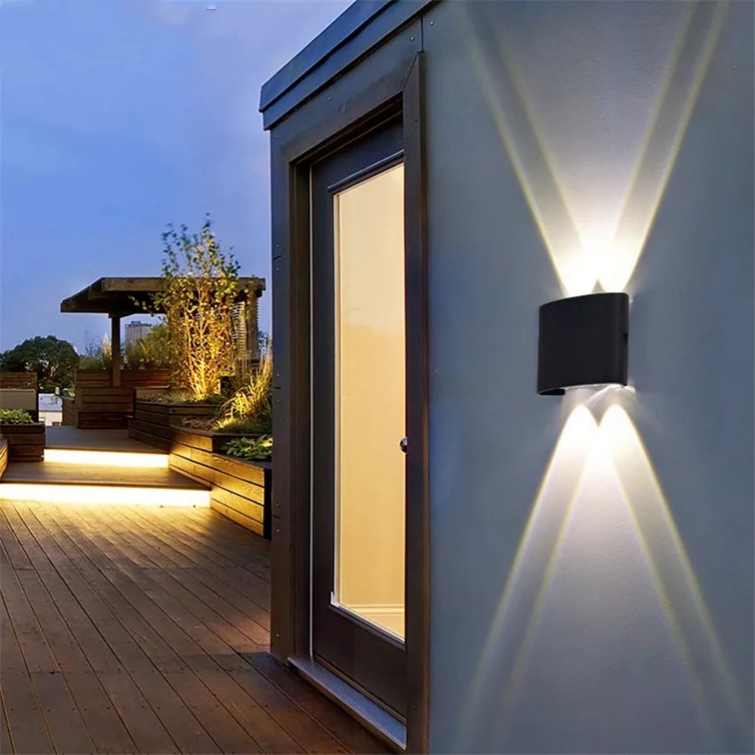 2/4/6 LED Waterproof Wall Lamp Home Balcony Room Lamp Decor Outdoor ...