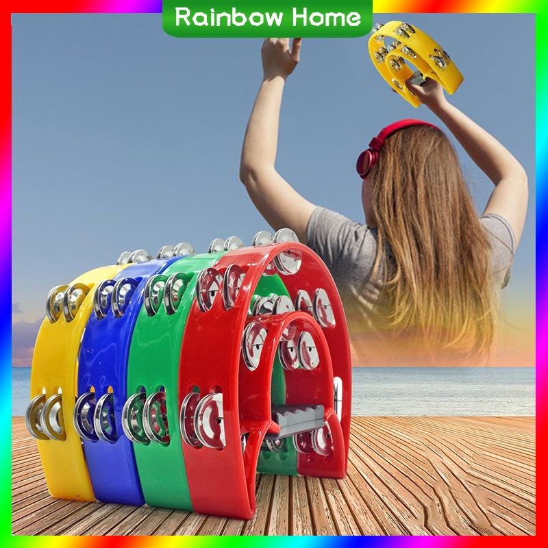 Rainbow Home Tambourine Musical Instrument Tambourine Double Ring ...
