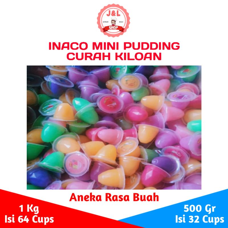 Mini Pudding Inaco/Inaco Mini Pudding 1kg Assorted Fruit Flavors ...