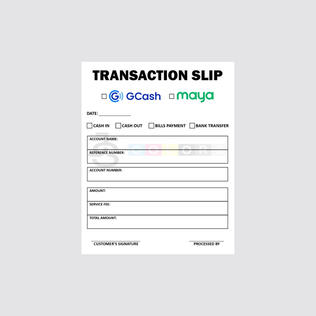 Gcash/Paymaya Transaction Slip | Shopee Philippines