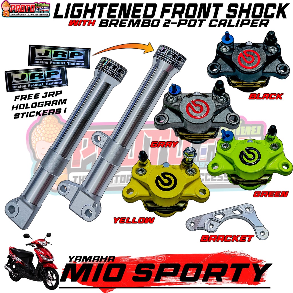 Lighten Front Shock Mio Free Jrp Holo with 2pot Brake Caliper + Bracket ...