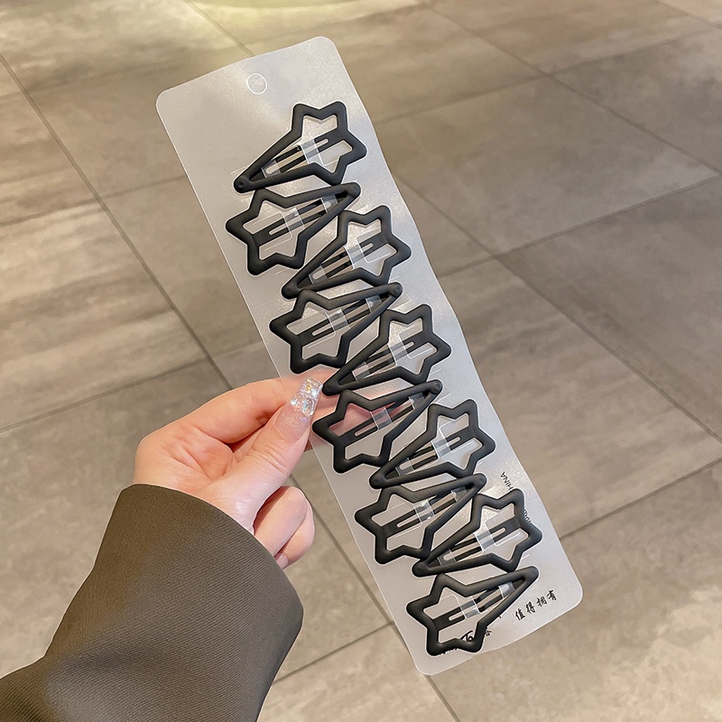 Black Metal Hair Clip Set Female INS Simple Clip Side Bangs Clip Bb ...