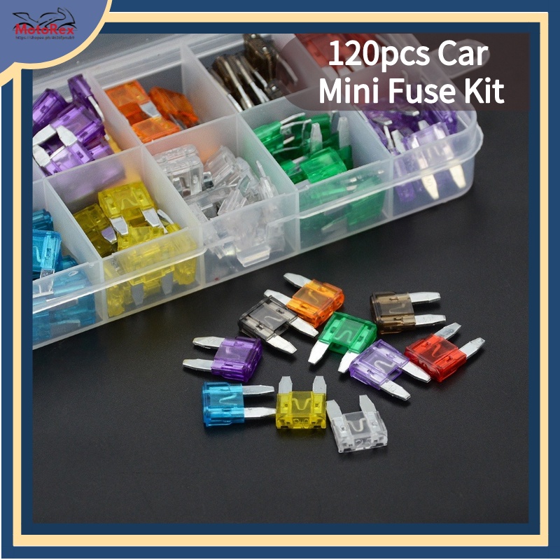 120pcs Car Fuse Kit Mini Blade Auto Car Truck Fuses Kit Replacement Car ...