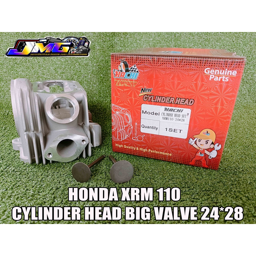HACHI HONDA XRM 110 CYLINDER HEAD BIG VALVE 24MM*28MM | Shopee Philippines