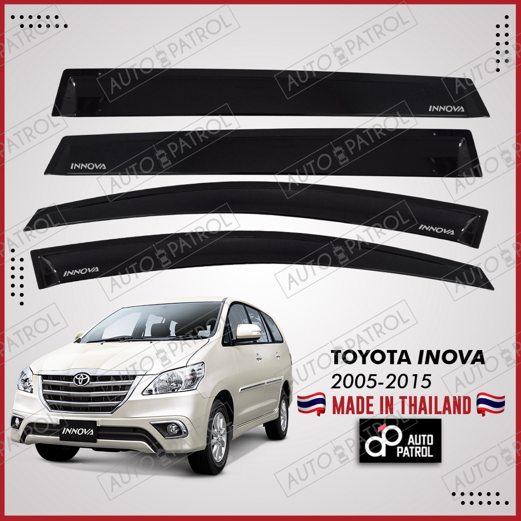 Toyota Innova 2005-2015 Black Unbreakable Type Rain Guard Window Visor ...