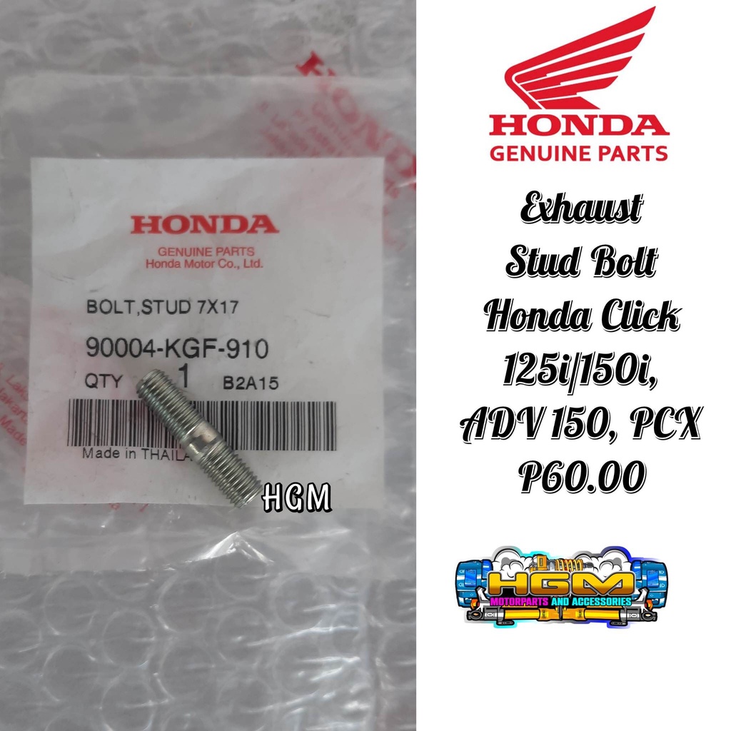 EXHAUST NUT | BOLT STUD 7X17 | HONDA CLICK 125/150 | ADV 150 I PCX 150/ ...