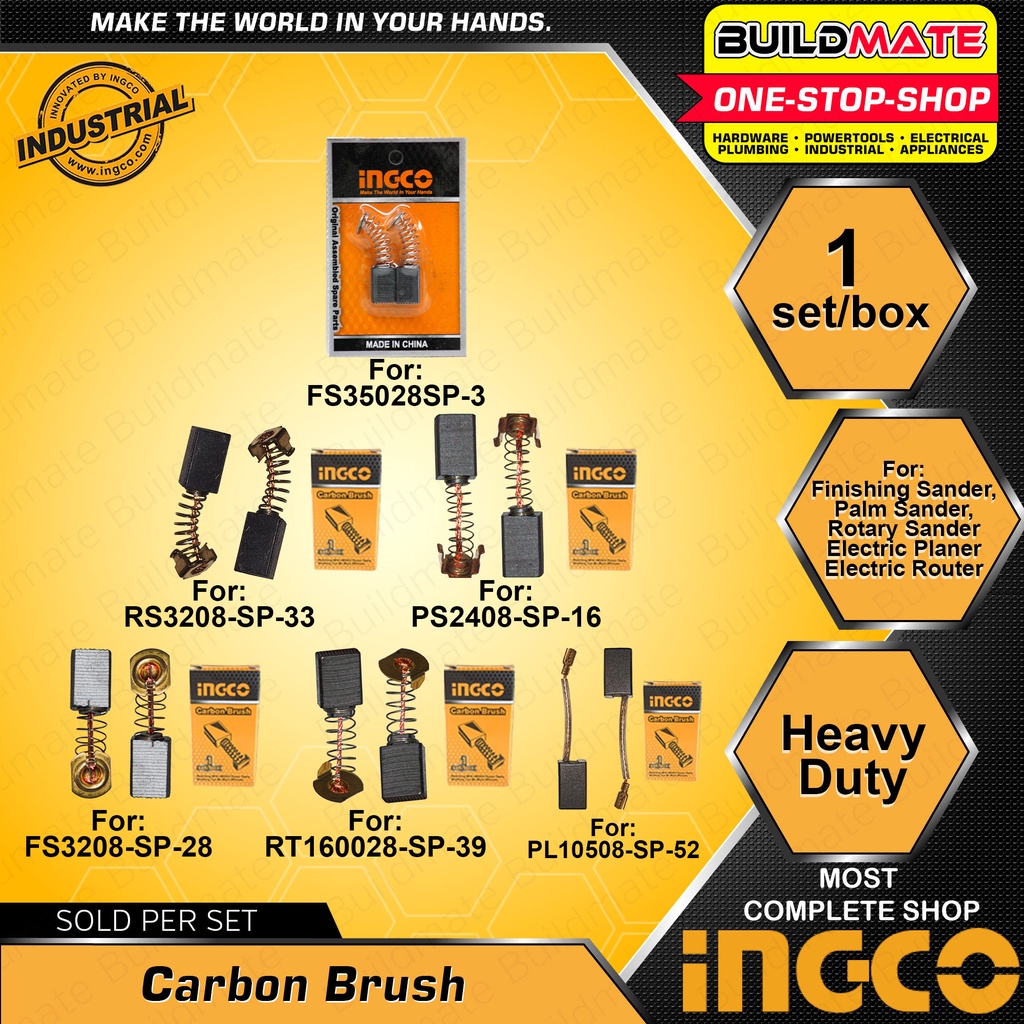INGCO Carbon Brush for Finishing Sander Palm Sander Rotary Sander ...