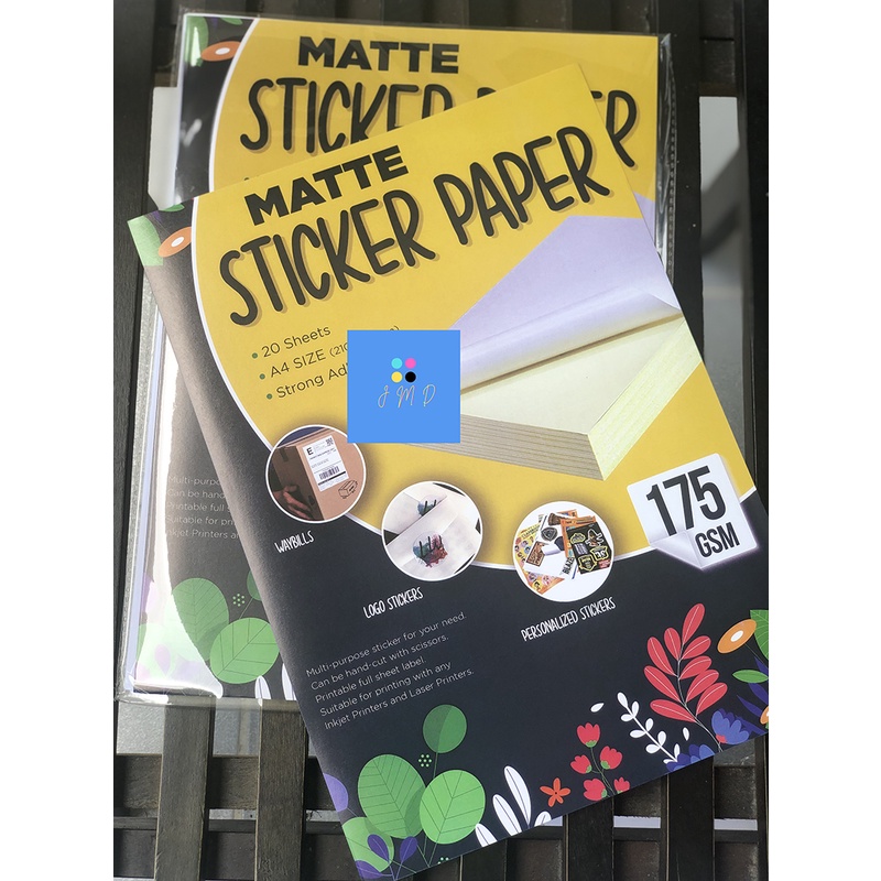A4 size 175gsm Matte Sticker Paper / Kraft Sticker Paper | Shopee ...