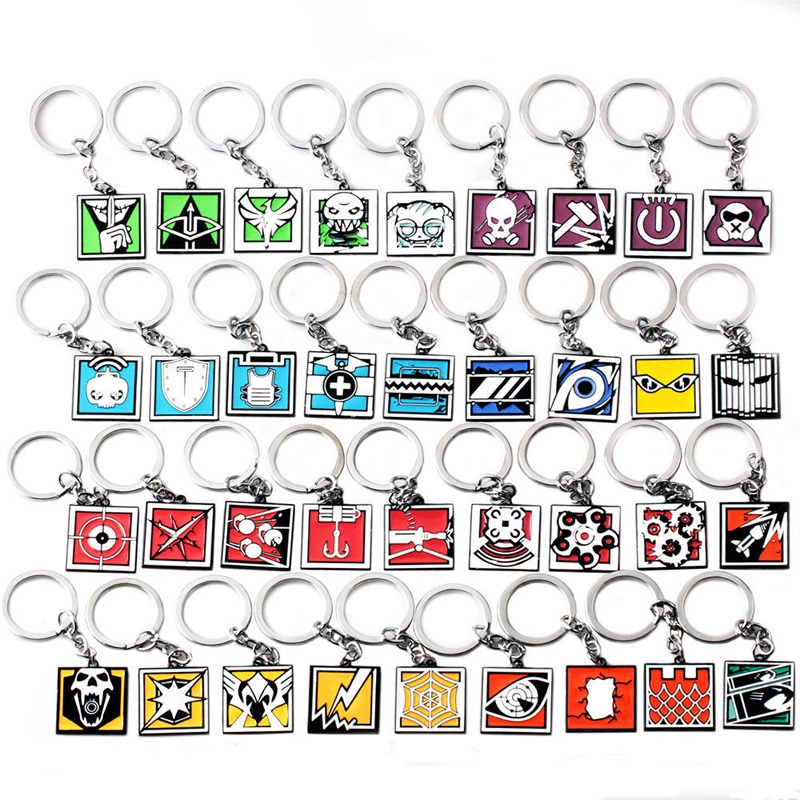 Video Game Rainbow Six Siege Action Figure Blitz Jager Bandit Keychain ...