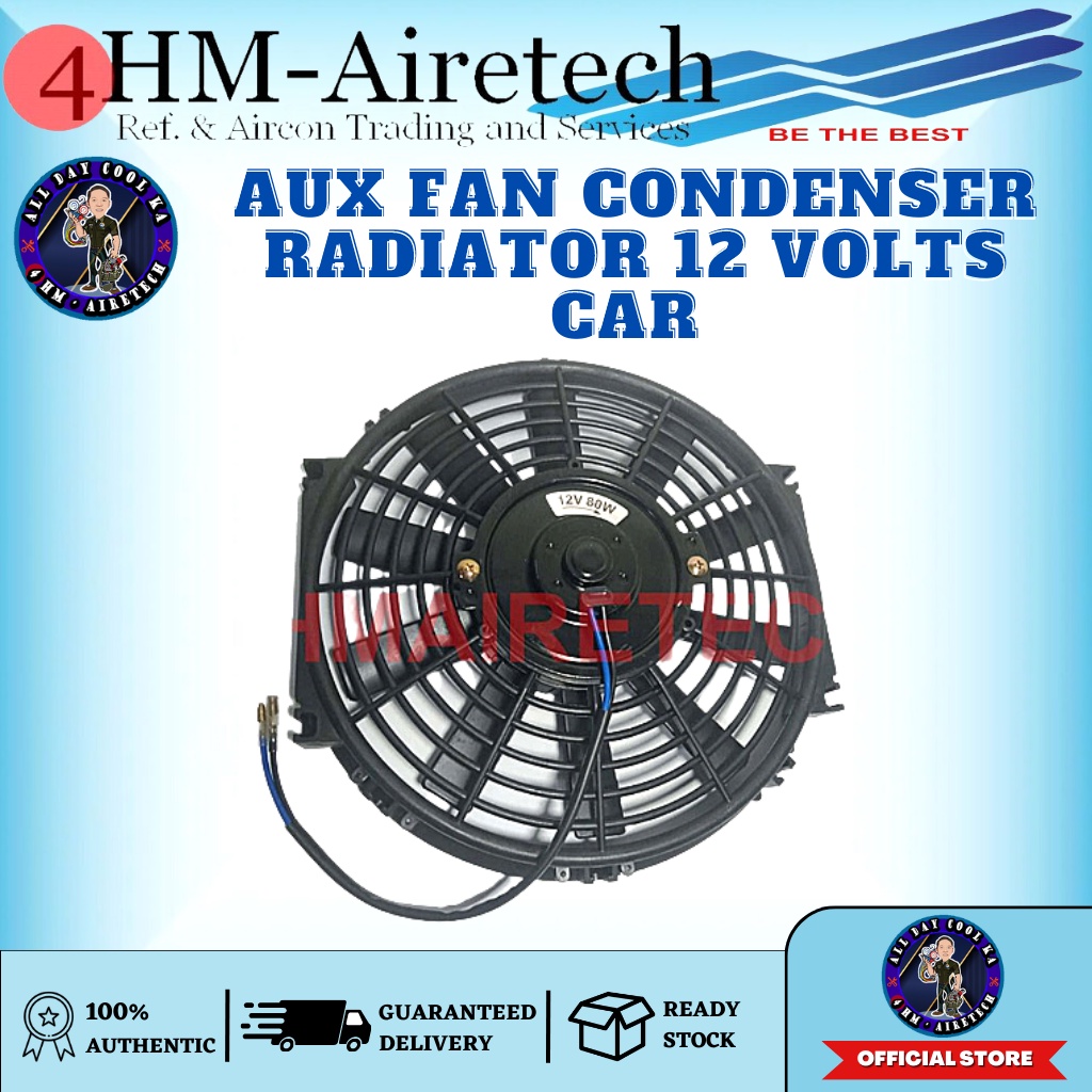 4HM Aux fan Condenser Radiator 12 volts Car aircon parts w/ Free set ...