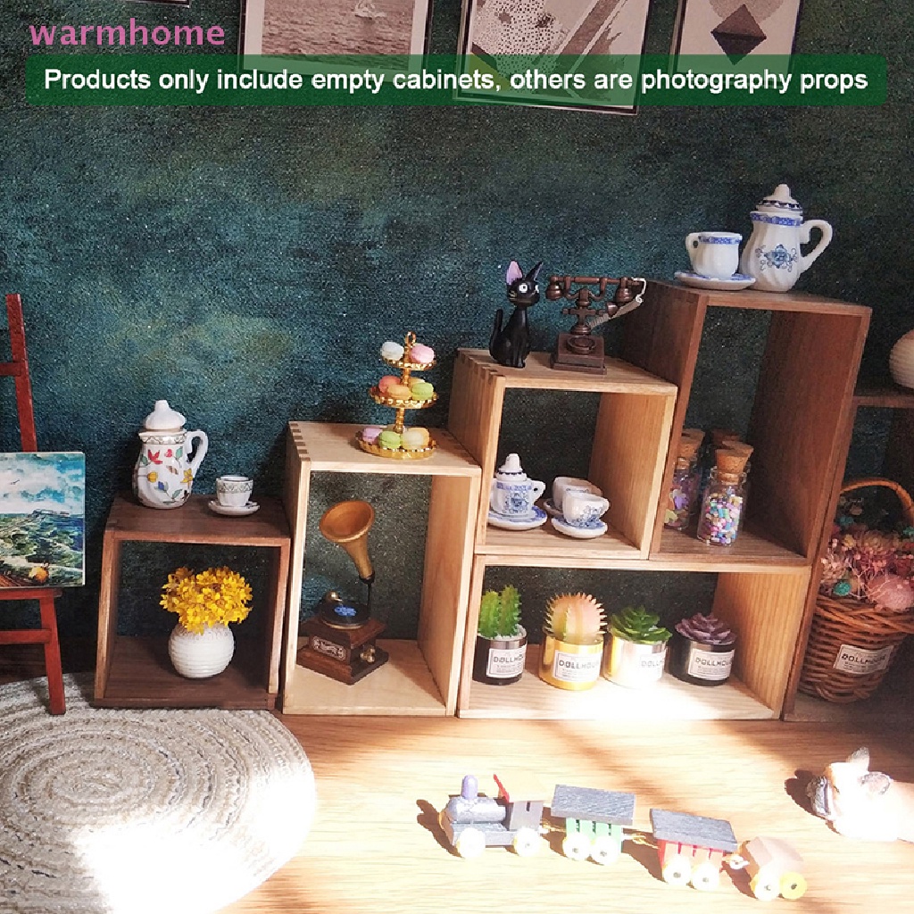 WMPH 1Pc 1:12 Dollhouse Miniature Cupboard Showcase Storage Rack ...
