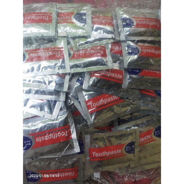 100 piece's 10grams Toothpaste sachet | Shopee Philippines