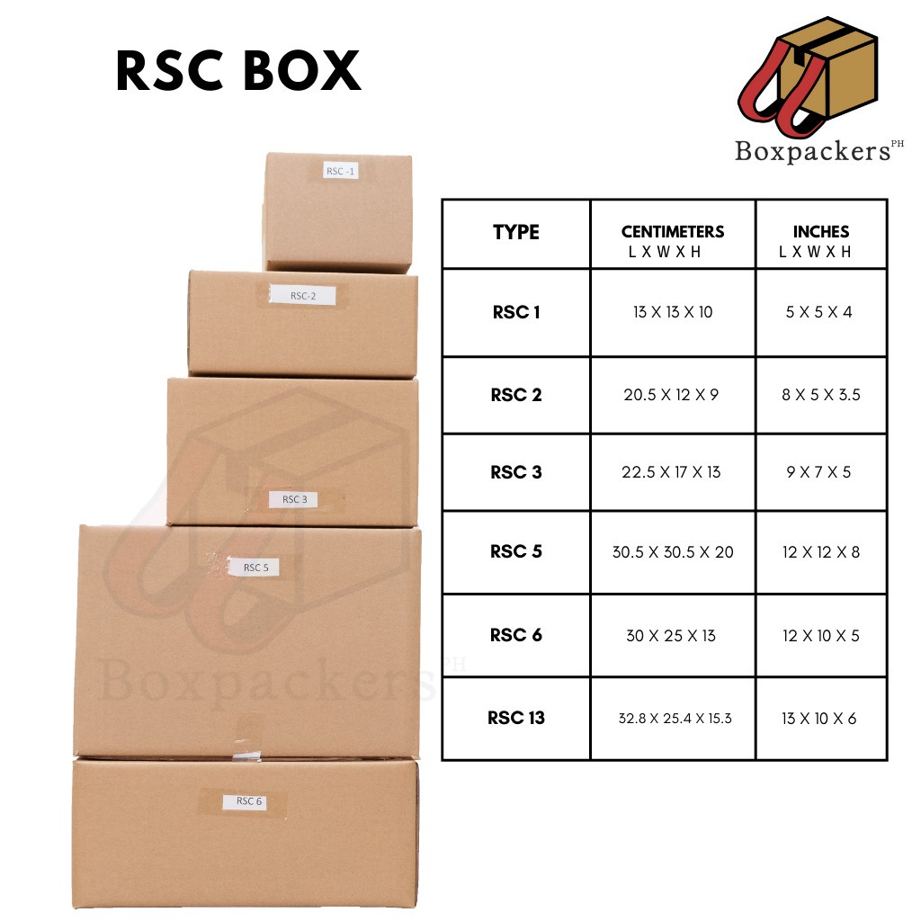 BOXPACKERS PH RSC1 RSC2 RSC3 RSC5 RSC6 RSC13 Corrugated Carton Shipping Box Regular Plain Box ...