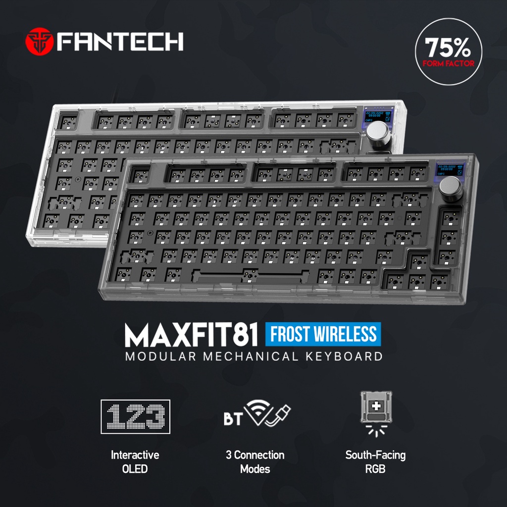 Fantech Maxfit81 MK910 Barebone Frost Wireless Mechanical Keyboard with ...