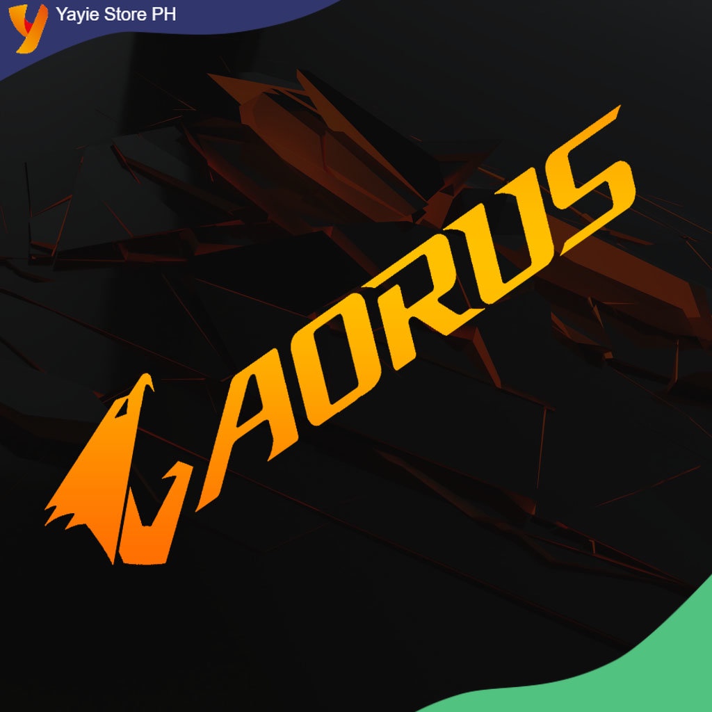 AORUS Vinyl Sticker Cutout for Computer Color Orange White Black and ...
