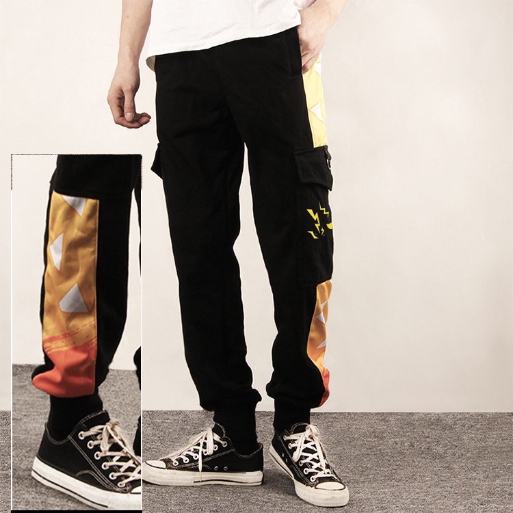 Demon Slayer sports pants Tanjirou Nezuko 2-D Anime pants overalls ...