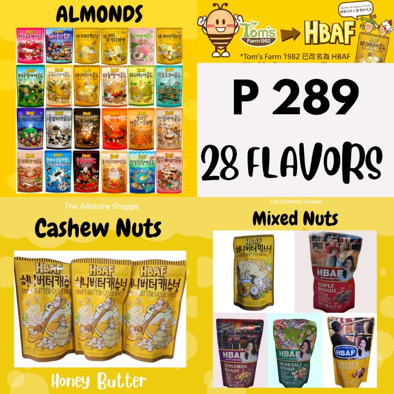 Toms Farm Almond HBAF 190g - HoneyButter, Tteokkbokki, Tiramisu, Matcha, Garlic bread, Wasabi ...