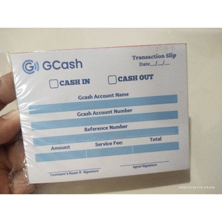 gcash transaction slip/ gcash cash in cash out form | Shopee Philippines