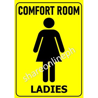 Ladies Laminated Signage Sign Boards Sticker Signages Restroom | Shopee ...
