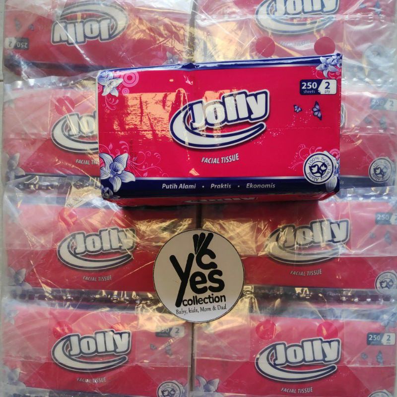 PUTIH Jolly Dry Facial Tissue 250's Facial Facial Tissue Murmer 100% ...