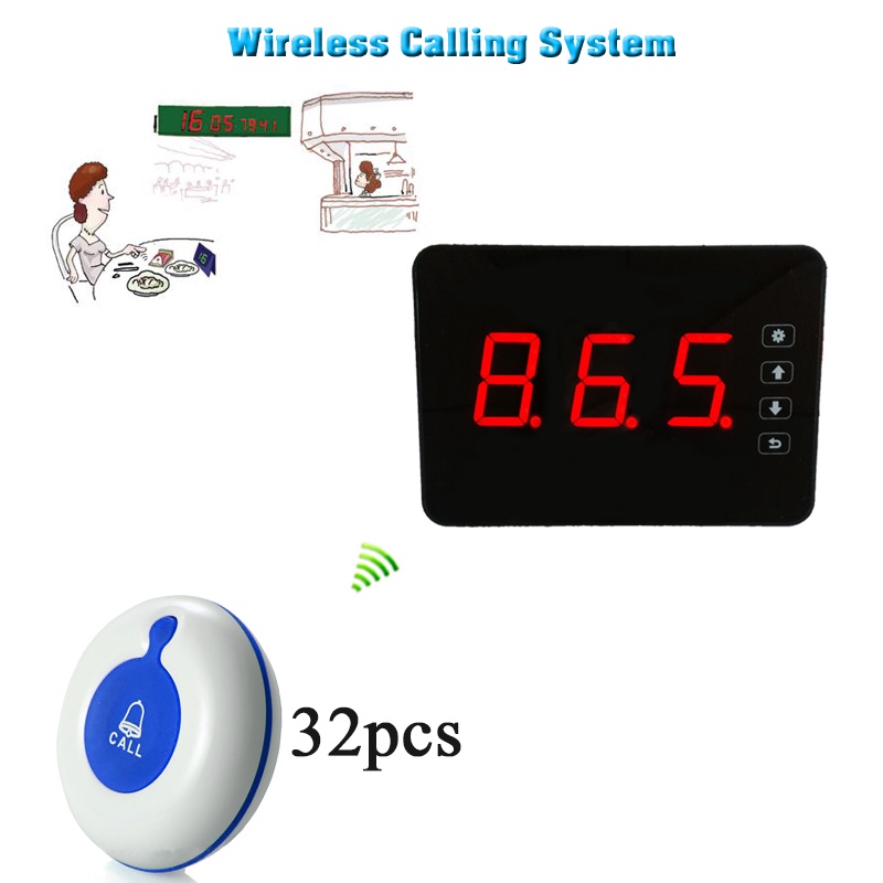 Restaurant Pager Wireless Call Paging System Table Bells Call Buzzer ...