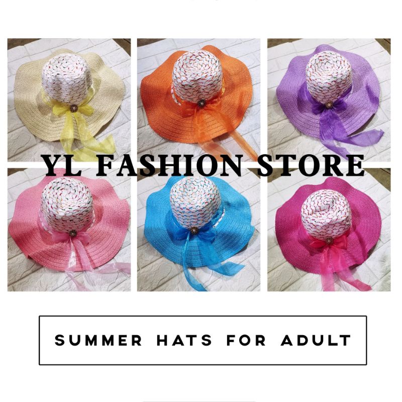 Summer Hats Beach Hats Straw Hats for Adult | Shopee Philippines