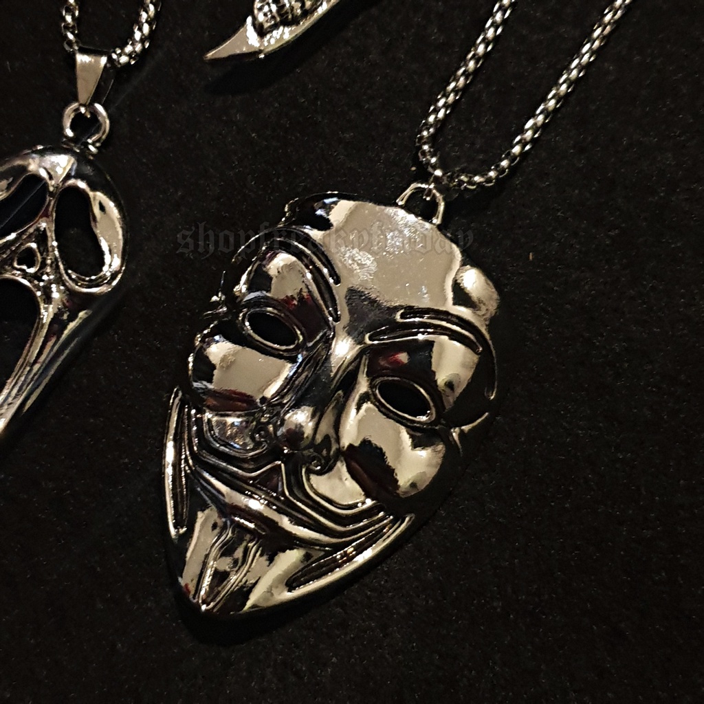 Gothic Punk Skull Skeleton Cross Scream Ghostface STAINLESS Necklace ...