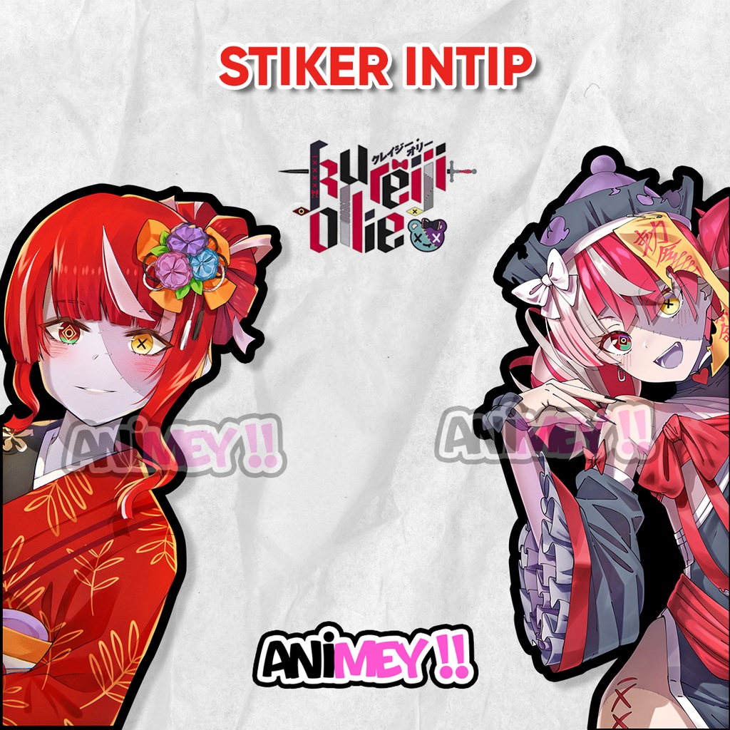 Ollie Hololive Vtube Kureiji Side Peek Sticker/Waterproof Sticker ...