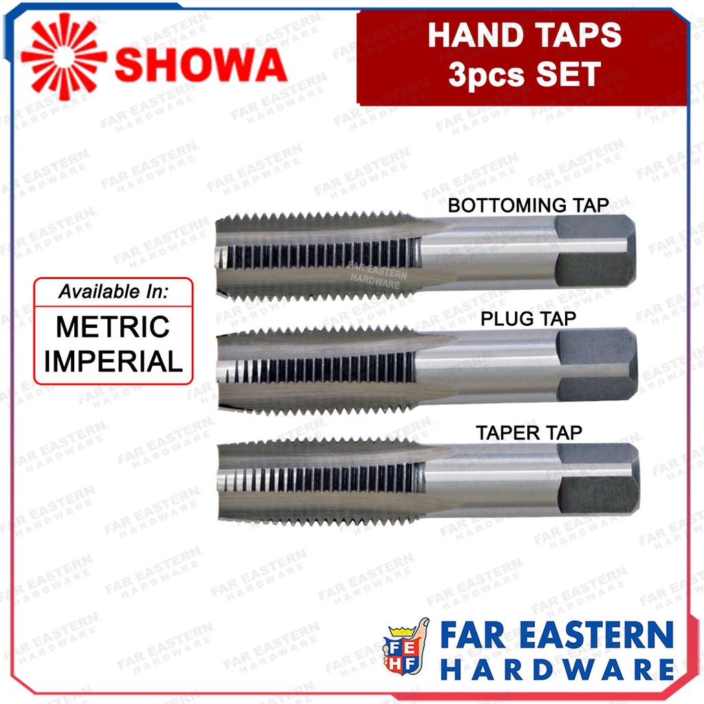 SHOWA Hand Taps 3pcs Set Imperial | Metric | Shopee Philippines