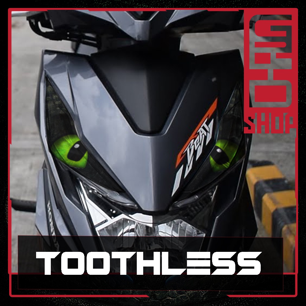 Toothless Dragon Winker Eye Sticker For Honda Beat FI - Laminated ...