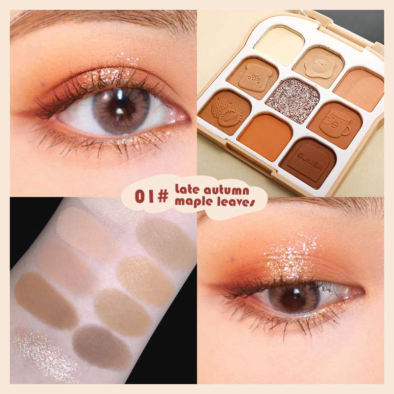 SUNISA Soft Magic Toast Eye Shadow Plate Funny Series Eye Shadow Blush ...