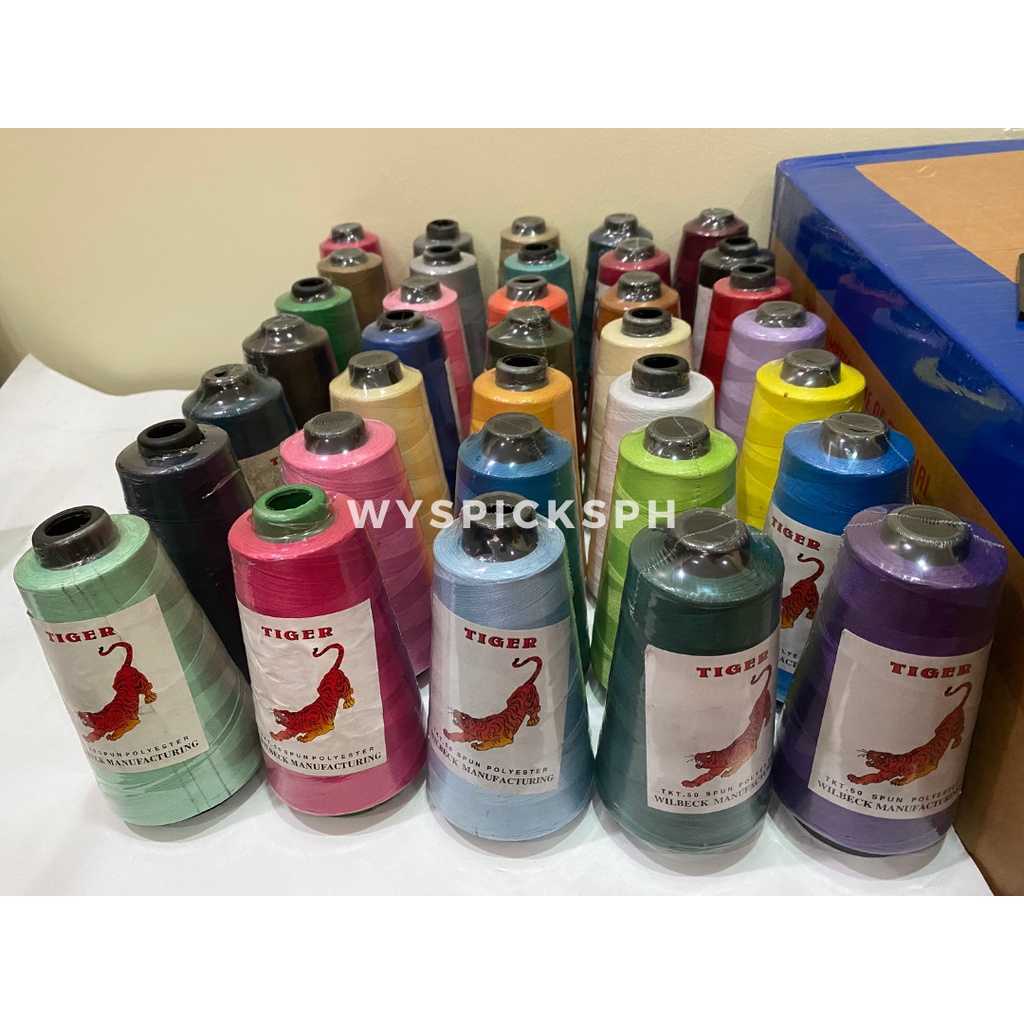 Tiger Sinulid Sewing Thread Ticket 50 [2700 Meters] (Per Spool/Cone ...