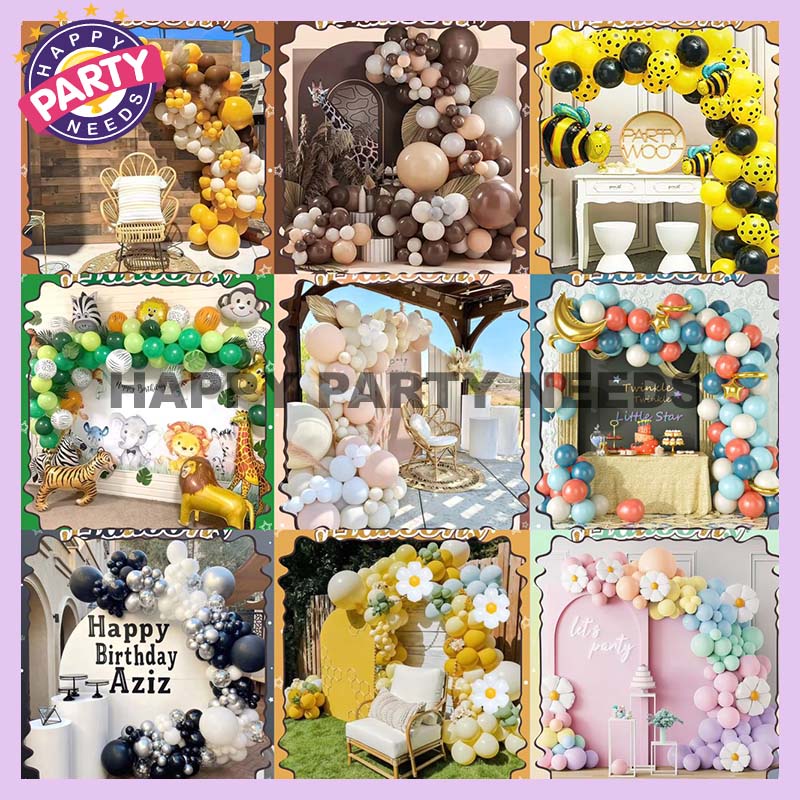 Retro Balloon Chain Set Animal Balloon set arty Birthday Wedding ...