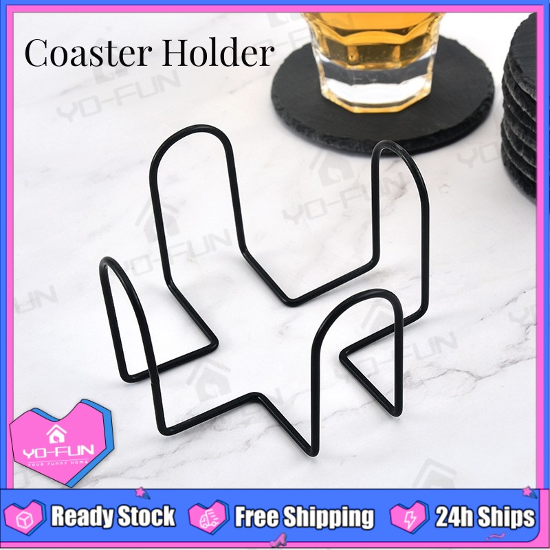 Yo-Fun Coaster Holder Mat Storage Rack Coffee Cup Mat Holder Drink ...