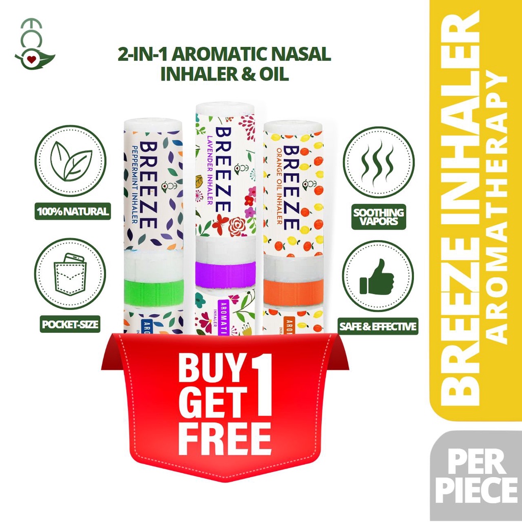 Buy 1 Take 1 Eco Breeze Aromatherapy Nasal Inhaler 2-in-1 Peppermint ...
