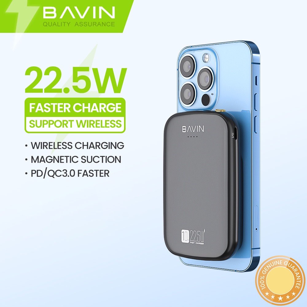 BAVIN PC062 10000mAh 22.5W Fast Charging & Magnetic Wireless Charging ...