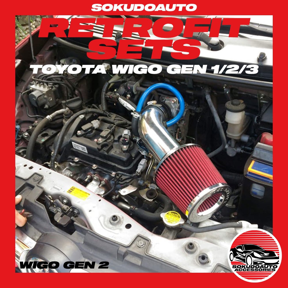 Toyota Wigo Gen 1/2/3/4 Retrofit Intake Sets - SokudoAuto | Shopee ...