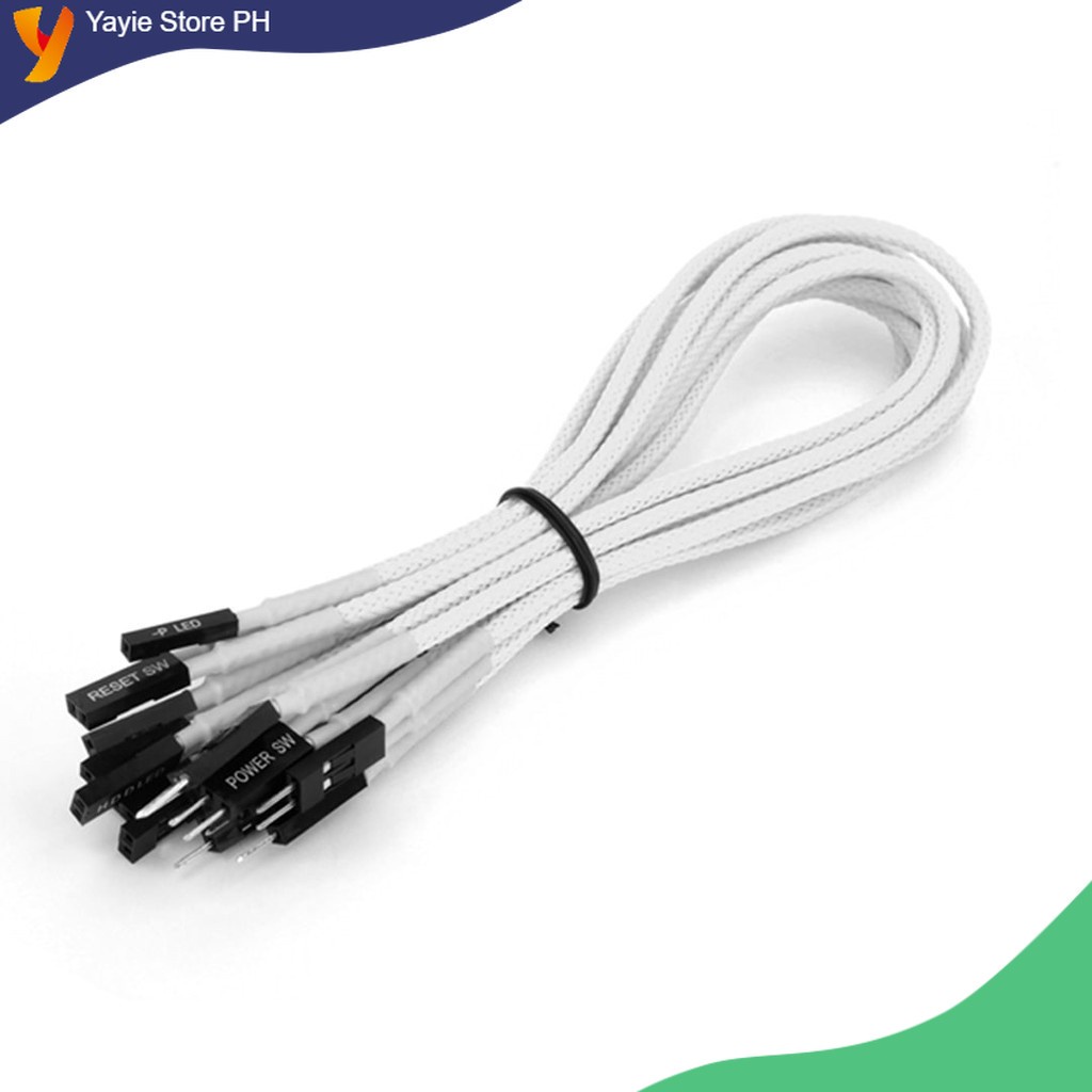 Front Panel Sleeved Power Reset HDD LED Extension Cable | Shopee ...