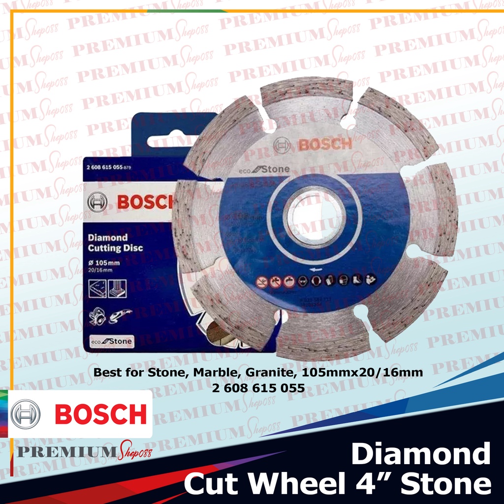 BOSCH Diamond Stone Granite Marble Cutting Wheel 4" 105mm 4 2608615055 ...