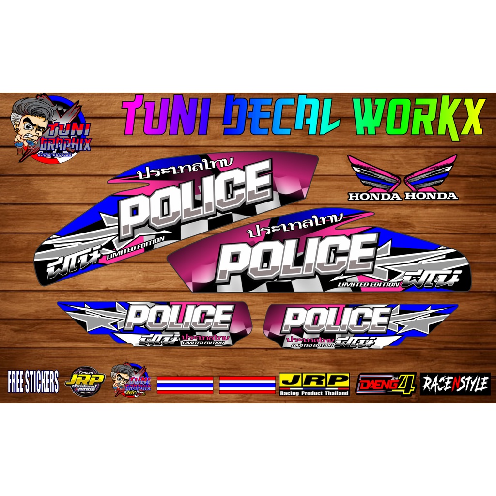 TMX / RUSI / PINOY / MOTOPOSH / SKYGO / DECALS STICKER ( POLICE CONCEPT ...