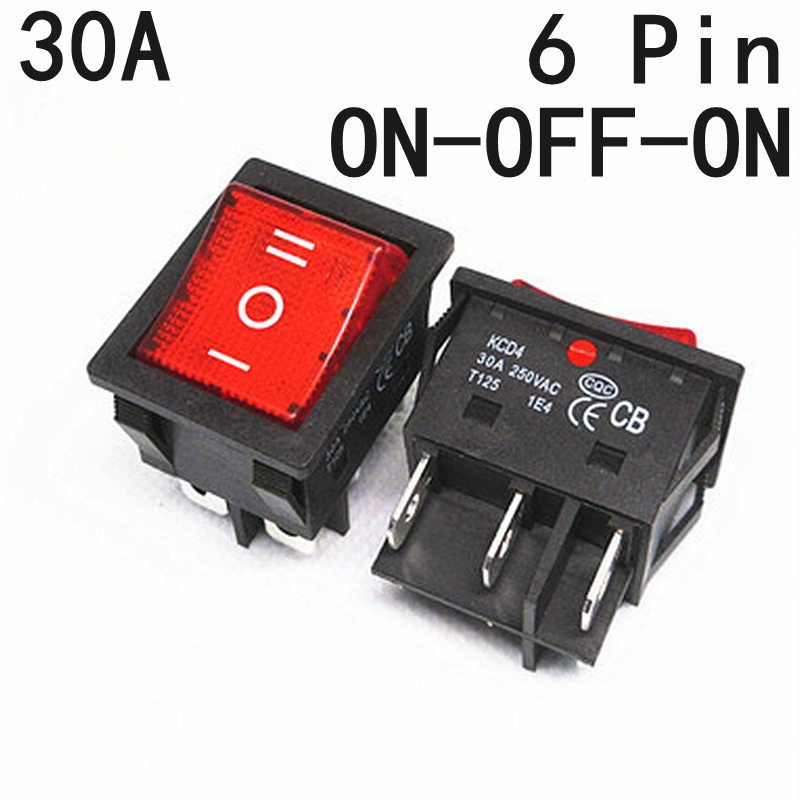 4PIN Power Switch 30A 250V Rocker Power Switch - 4-PIN ON/OFF Switch ...