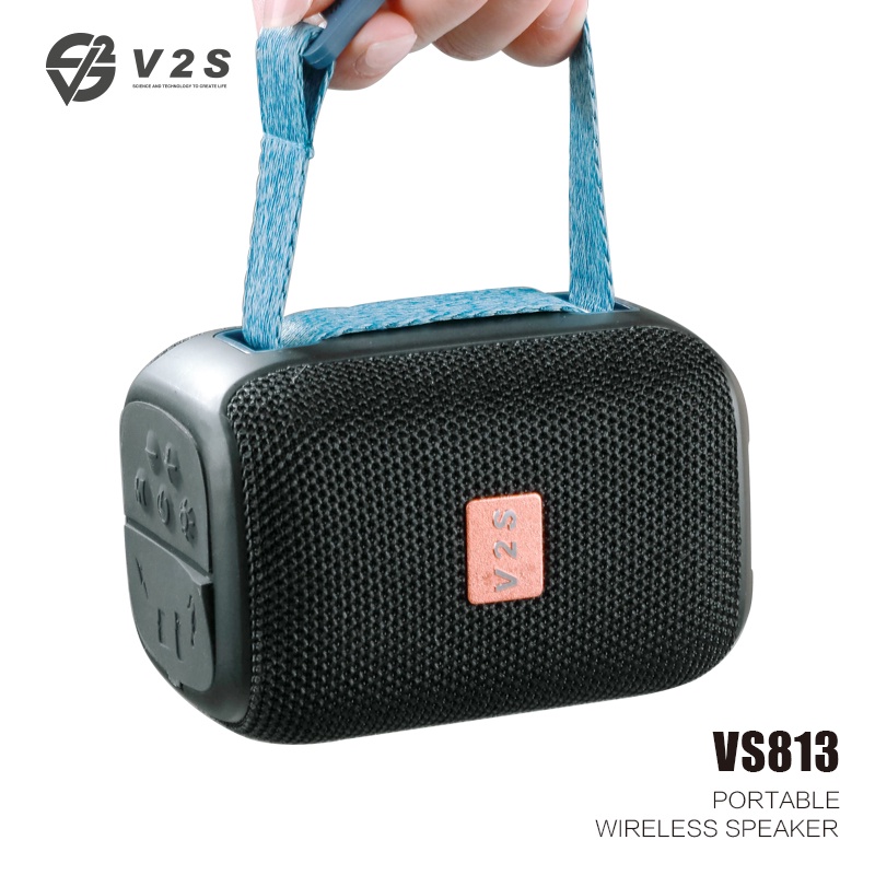 V2S VS813 V5.1 Wireless Portable Splashproof Box Speaker with RGB Light ...