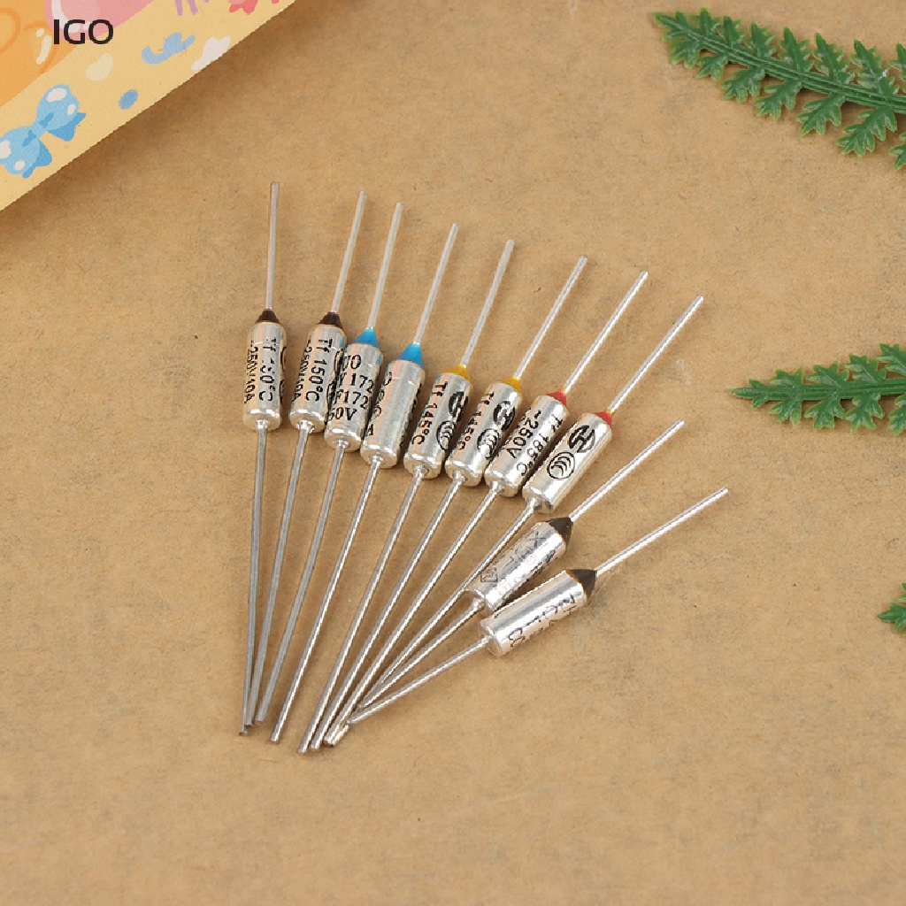 IGO 10Pcs Metal Thermal Fuse 10A 15A 250V Temperature 142° 150° 172 ...